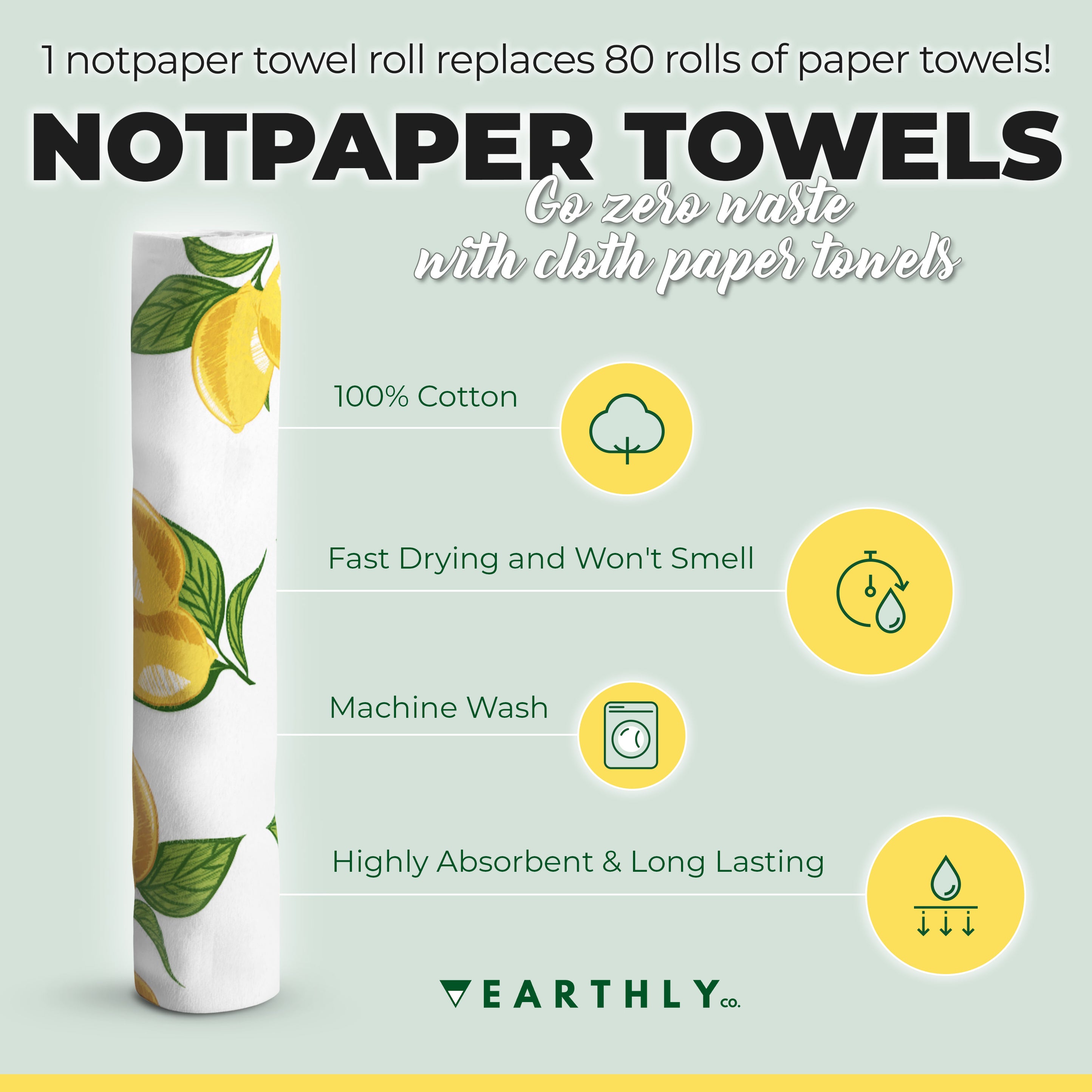 Reusable Paper Towels | Washable, Zero Waste, & Eco-Friendly – Earthly Co.